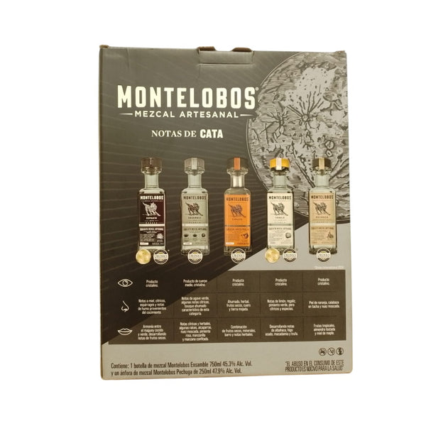 MEZCAL MONTELOBOS ENSAMBLE JOVEN 750 ML + MONTELOBOS PECHUGA 250 ML ...
