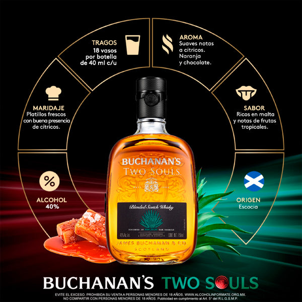 WHISKY BUCHANAN´S TWO SOULS 750 ml - CentralDePrecios