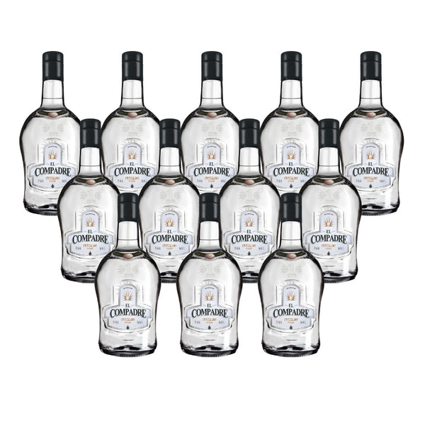 LICOR DE AGAVE EL COMPADRE CRISTALINO 1000 ML (12 PIEZAS ...