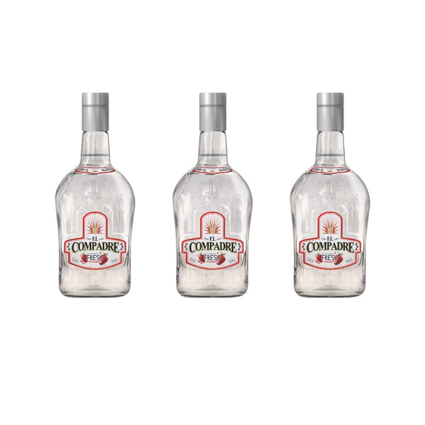 LICOR DE AGAVE EL COMPADRE FRESA PICANTE 1000 ML (3 PIEZAS ...