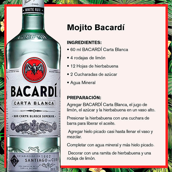 RON BACARDI BLANCO 980 ml - CentralDePrecios