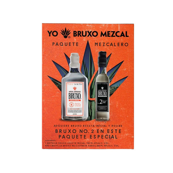 MEZCAL BRUXO RECETA INICIAL 750 ML + MEZCAL BRUXO NO. 2 PECHUGA 250 ML ...