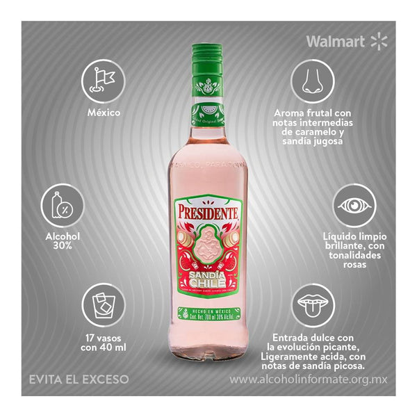 BRANDY PRESIDENTE SANDIA CHILE 700 ML - CentralDePrecios